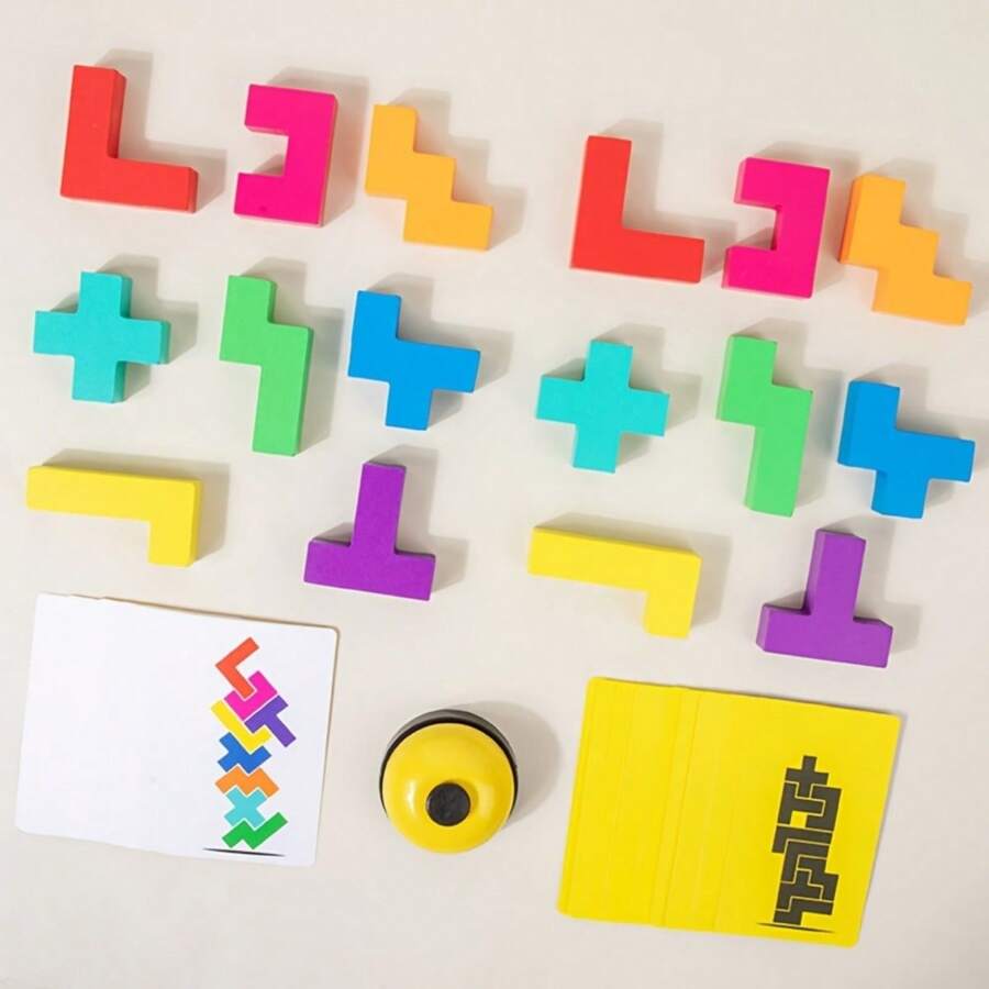 Colorful Wooden Balance Stacking Building Blocks Build And Stack ...