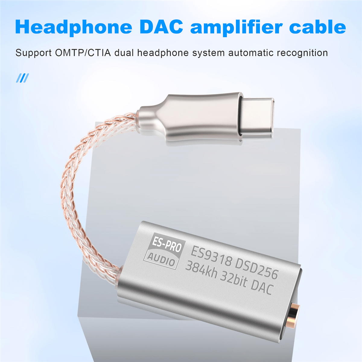 ES9318 téléphone portable type C à 3.5mm décodage DSD256 DAC ...