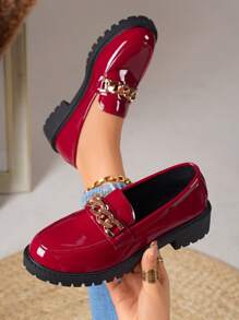 British Style PU Women's Spring/Autumn New Versatile Bow Slip-On ...
