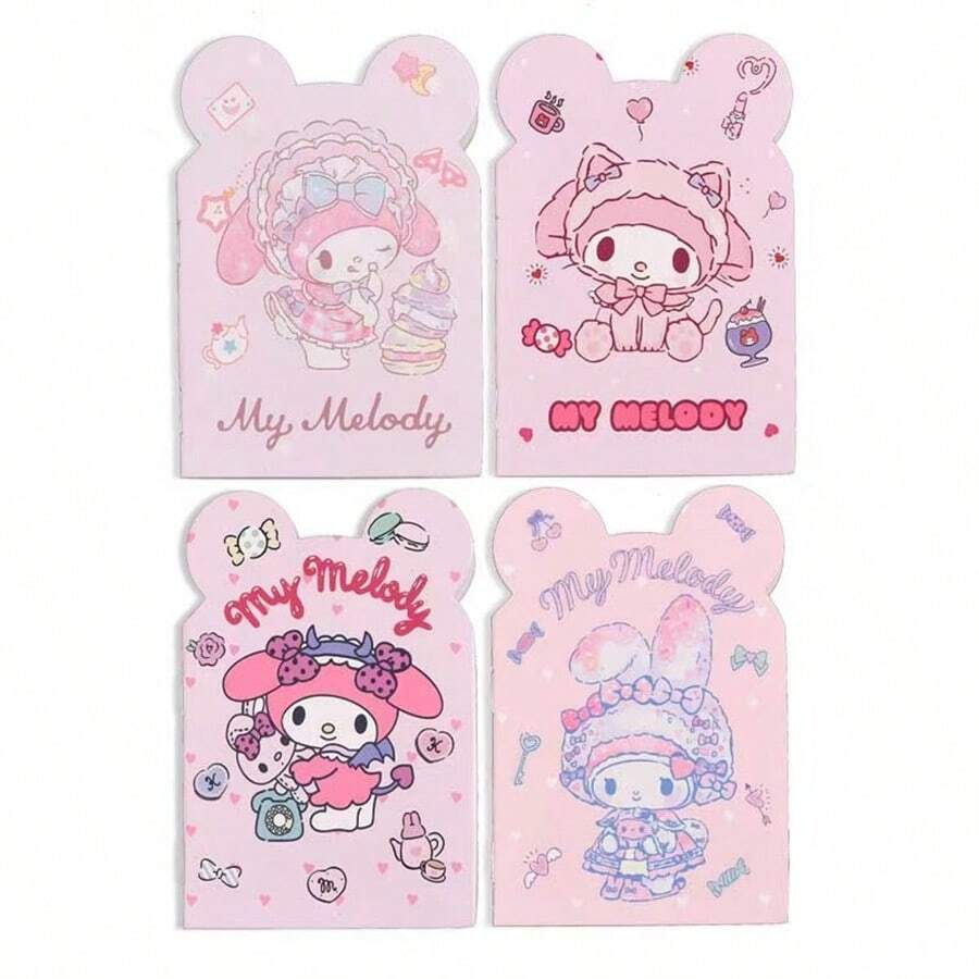 Sanrio 4pcs Sanrio Special Shape Mini Notebooks, Student Rewards, Hello ...
