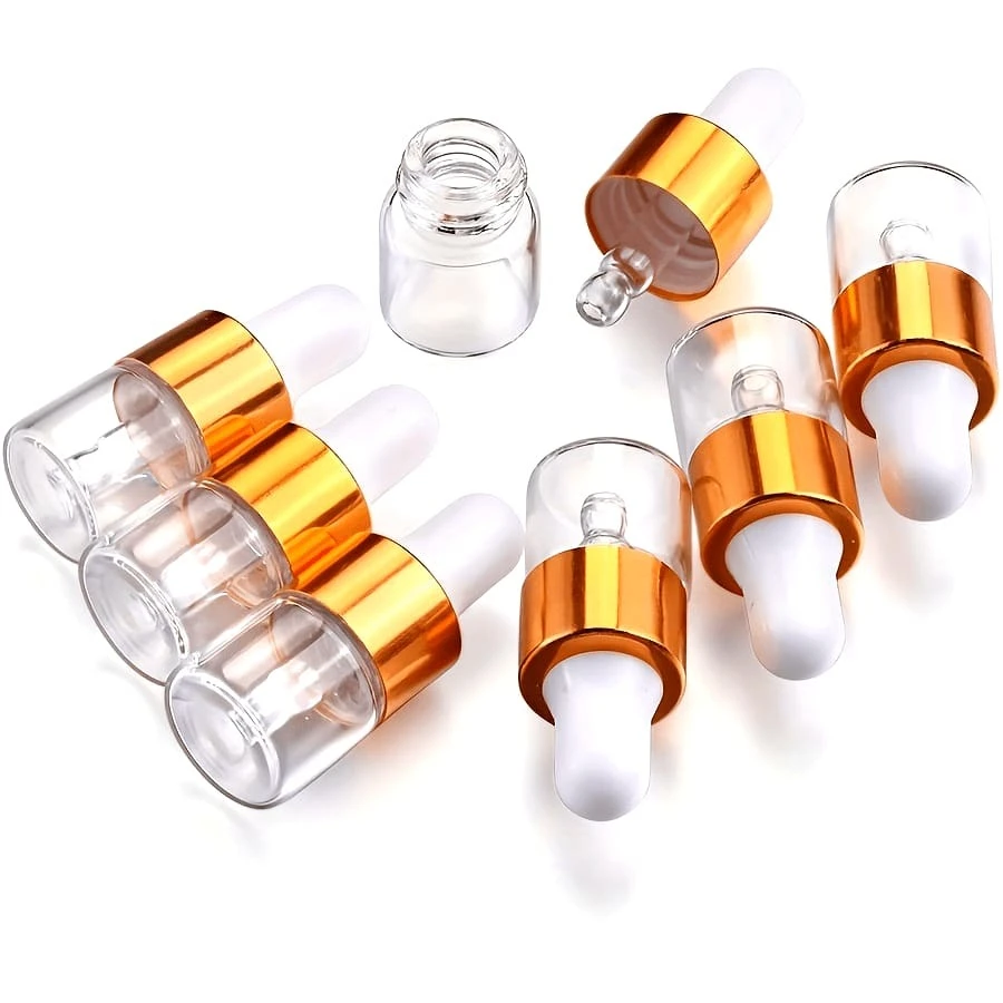5102030pcs 12345ml Clear Glass Dropper Bottle Empty Essential Oil Dropper Bottle Mini