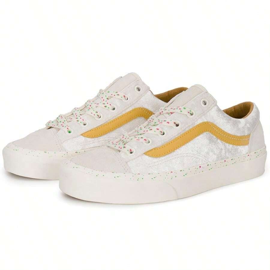 Vans Tênis Casuais de Lona com Cadarço Contrastante Estilo 36, Unissex ...