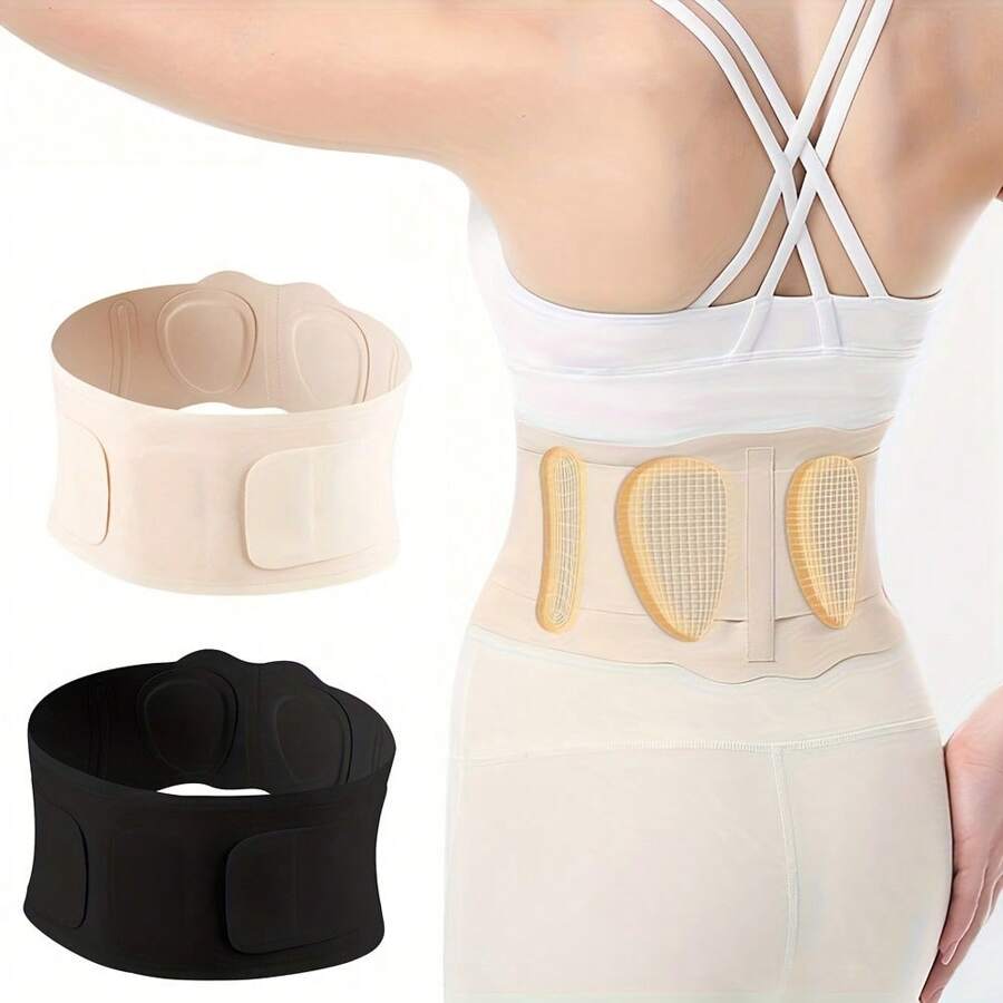 Ultra Thin Lower Back Brace With Lumbar Pad, 2 Flexible Supports, Back ...