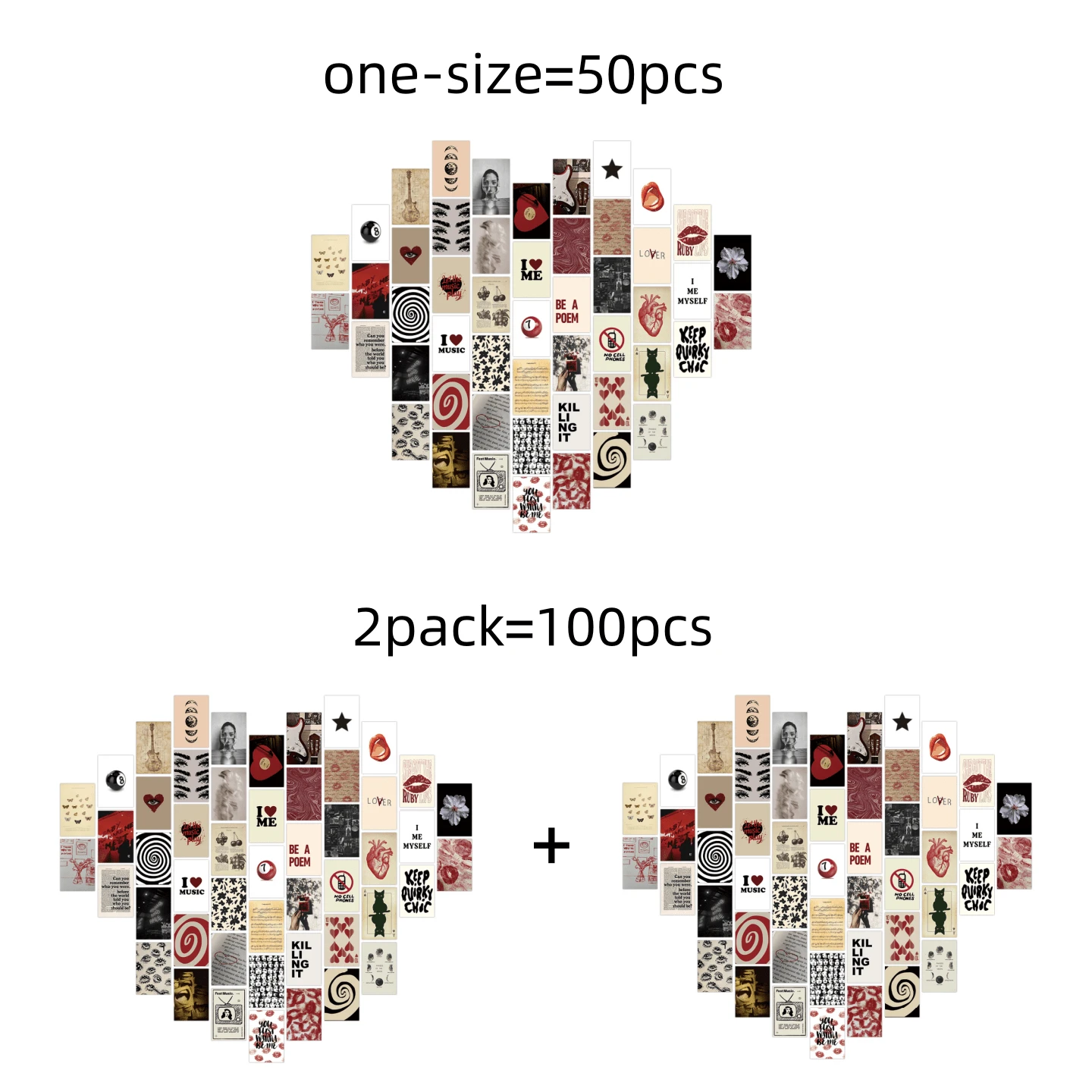 50pcs Downtown Style Posters, Wall Art Prints For Bedroom, Wall Collage ...