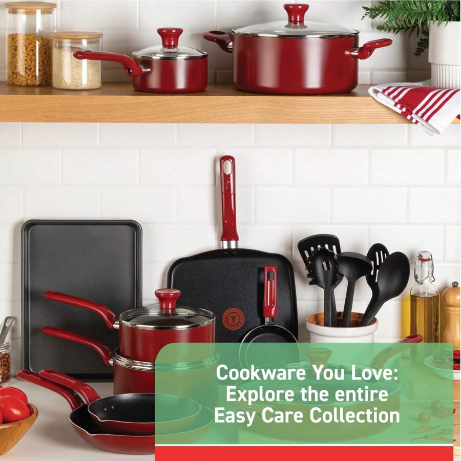 T-Fal Easy Care 12-Piece Non-Stick Cookware Set, Pots And Pans, | SHEIN ...
