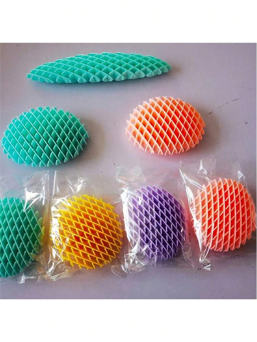 1pc 6pcs Mixed 3d Printing Decompression Elastic Mesh Radish Grid