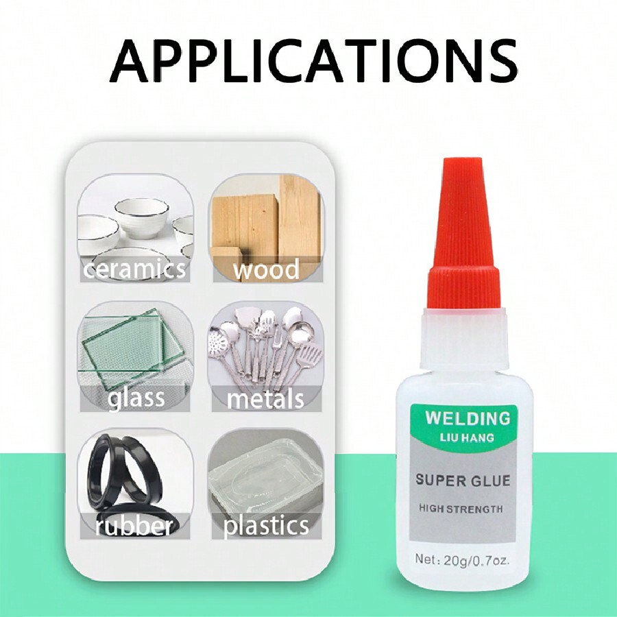 2 peças Cola Adesiva Poderosa, 20,8 ml por frasco - Adesivo Instantâneo ...