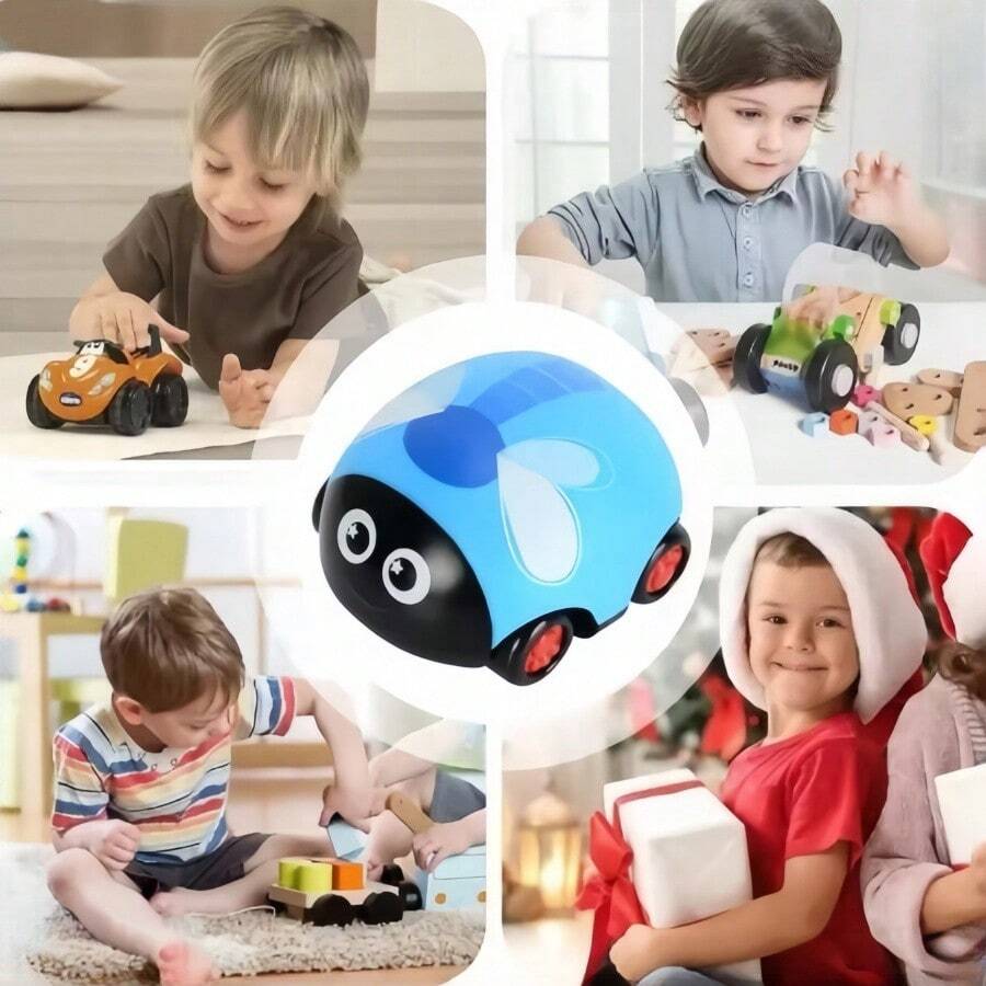 Friction Powered Pull Back Car Toy Set, Fun Cartoon Ladybug Shape ...