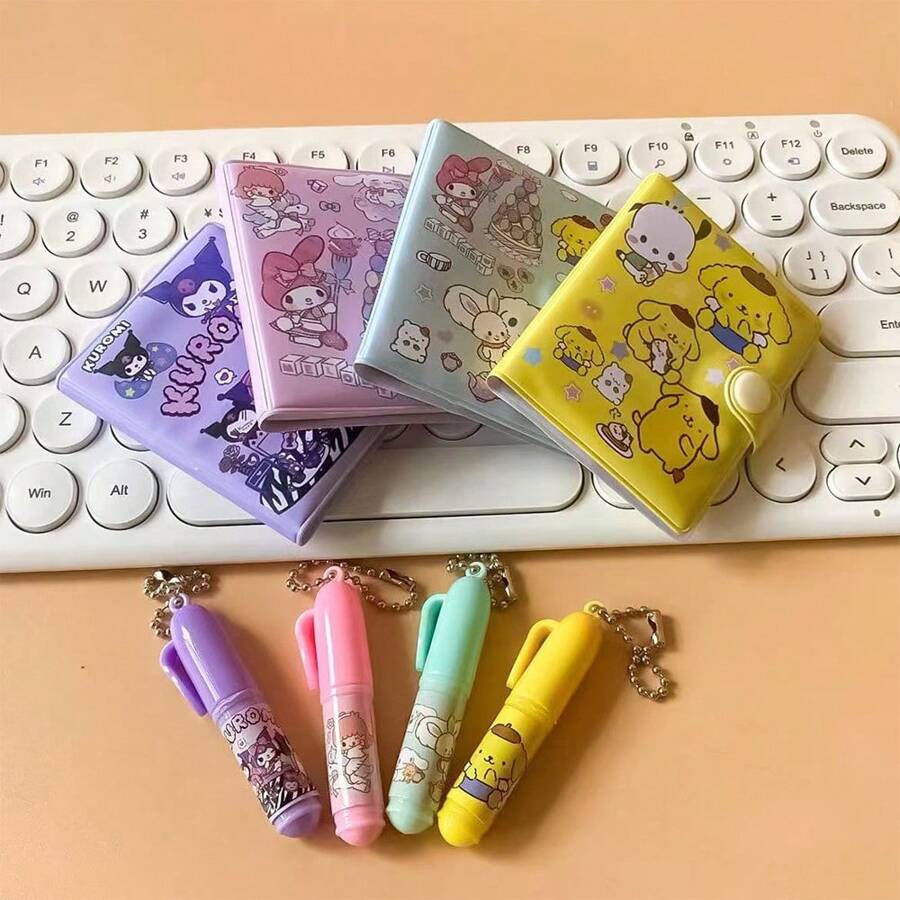 Sanrio 1 Set Sanrio Kuromi Mini Diary Set, Includes Ballpoint Pen ...