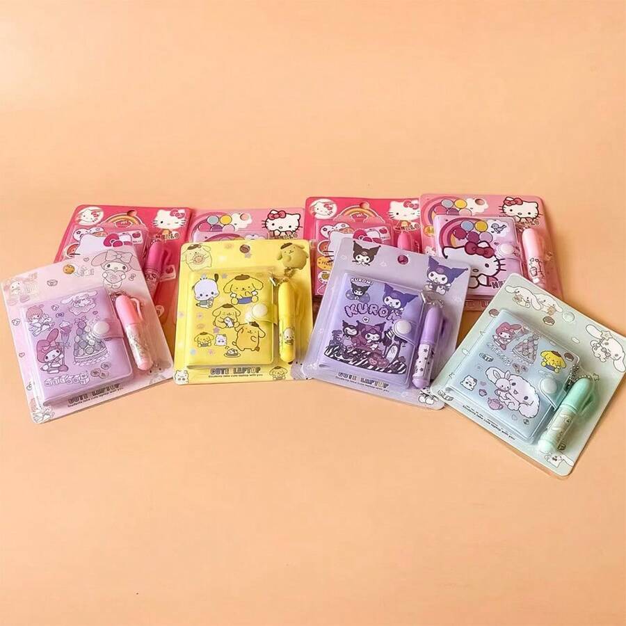 Sanrio 1 Set Sanrio Kuromi Mini Diary Set, Includes Ballpoint Pen ...