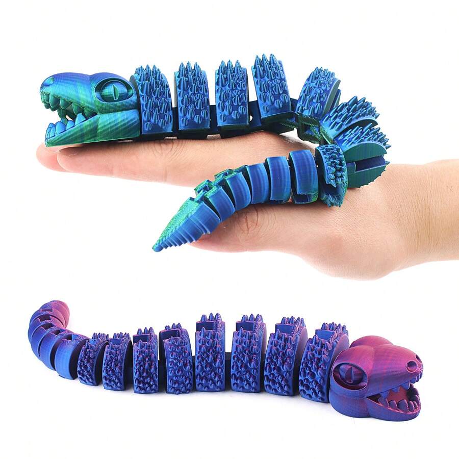 3D Printed Segmented Snake Toy, Requires Self-Installation Of Head ...