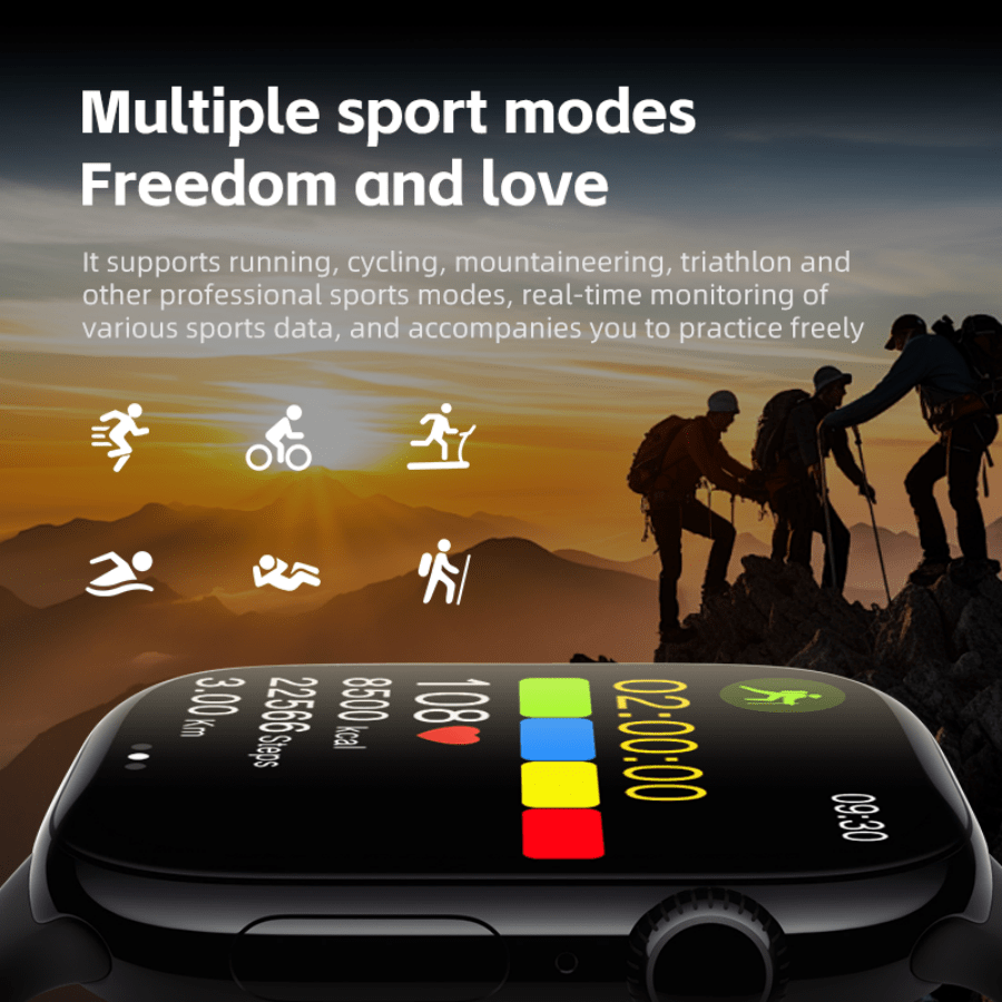 DIONA Smartwatch S3 MINI colore argento e nero, quadrante quadrato ...