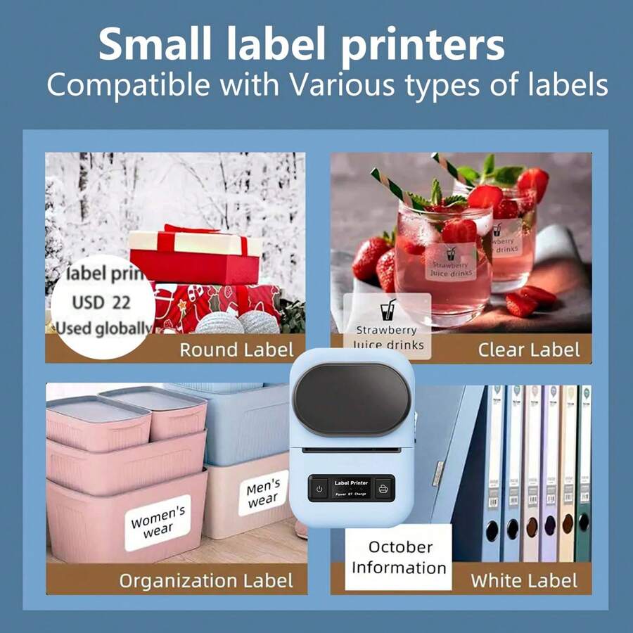 Label Maker, BT Portable Label Printer With Auto Identification, Easy ...