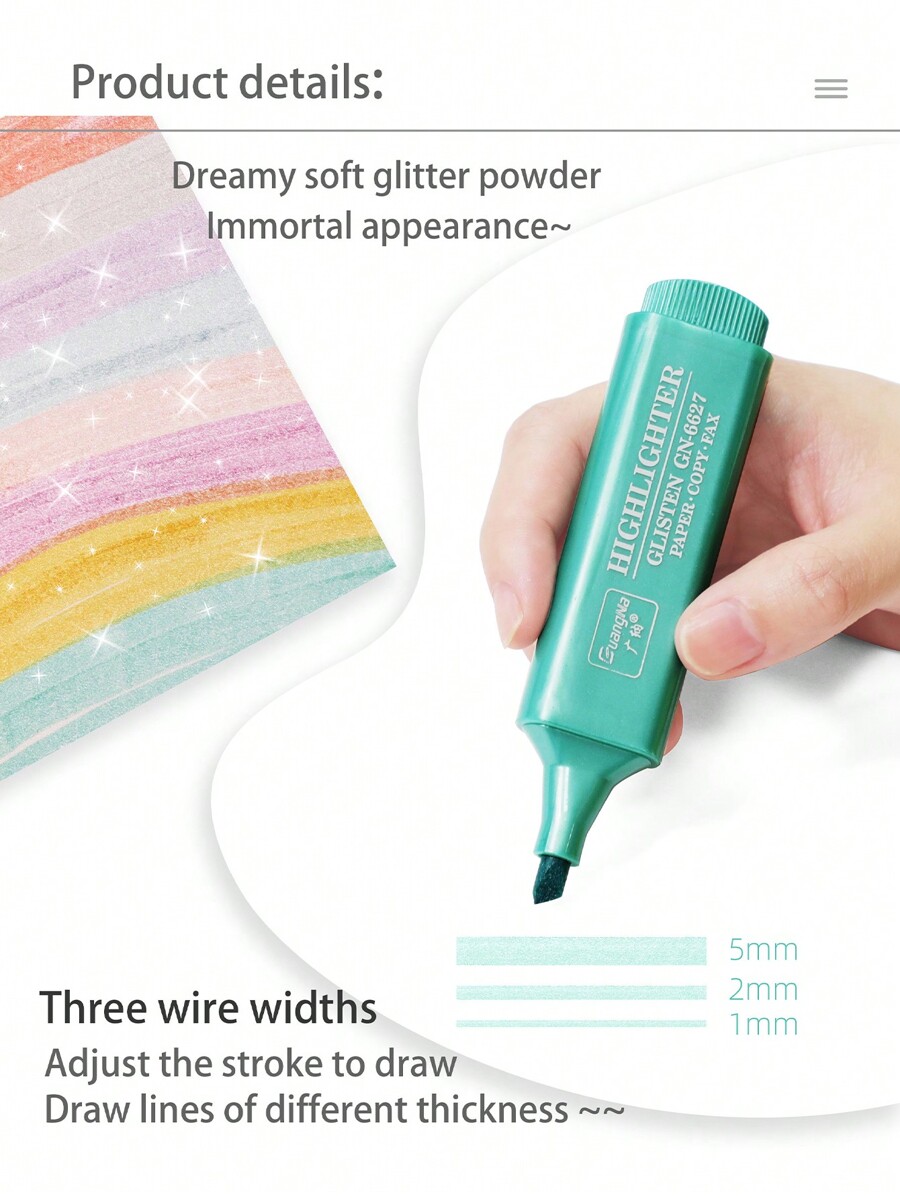 8-Color Highlighter Pen Set, Student Fluorescent Marker Pens For ...