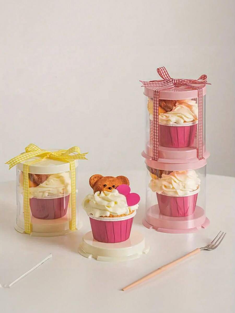 2/5pcs Mini Cupcake Boxes - Perfect For Picnics, Afternoon Tea ...