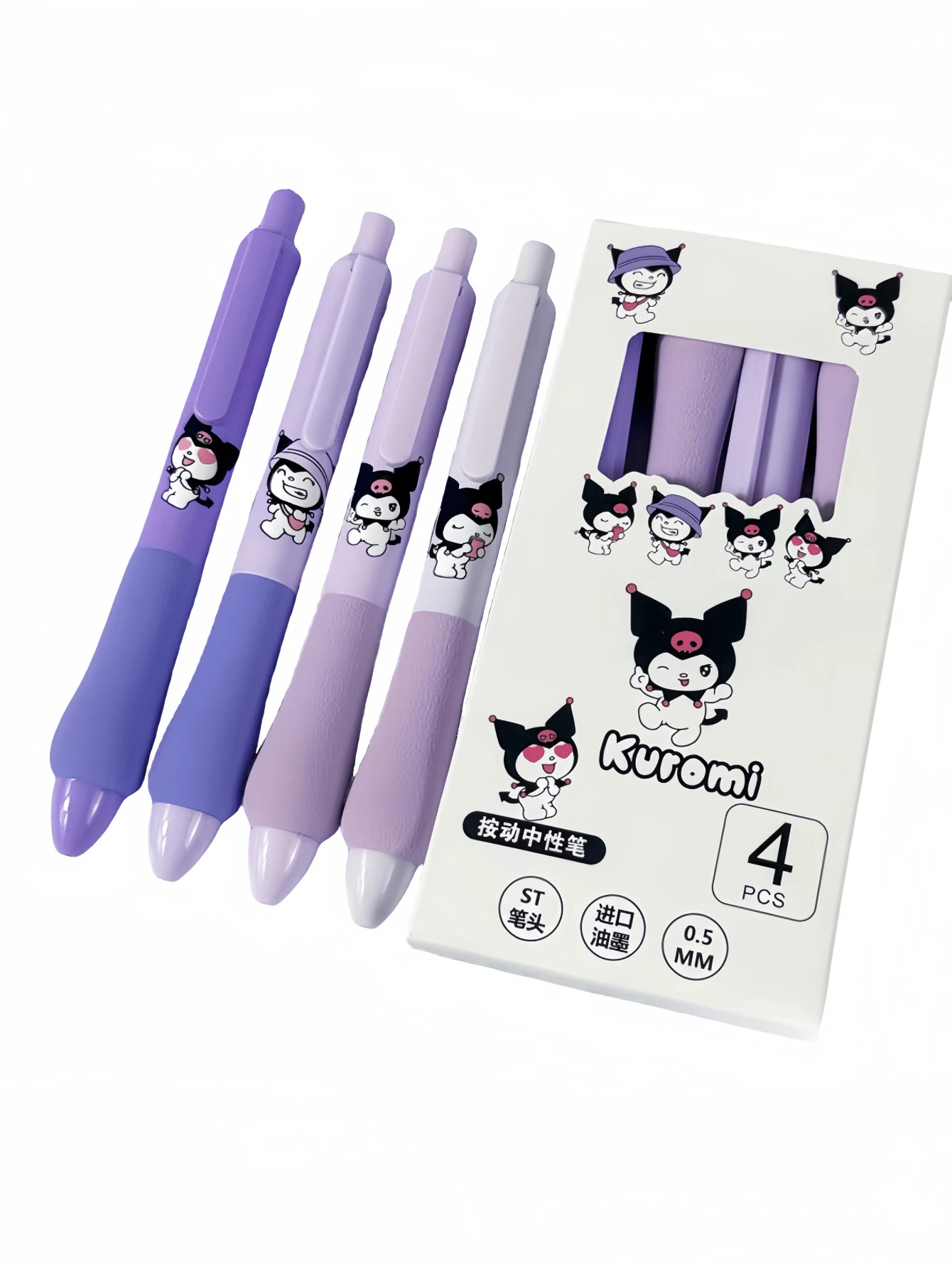 Sanrio 4PCS Sanrio Hello Kitty And Kuromi Children's Cartoon Anime ...