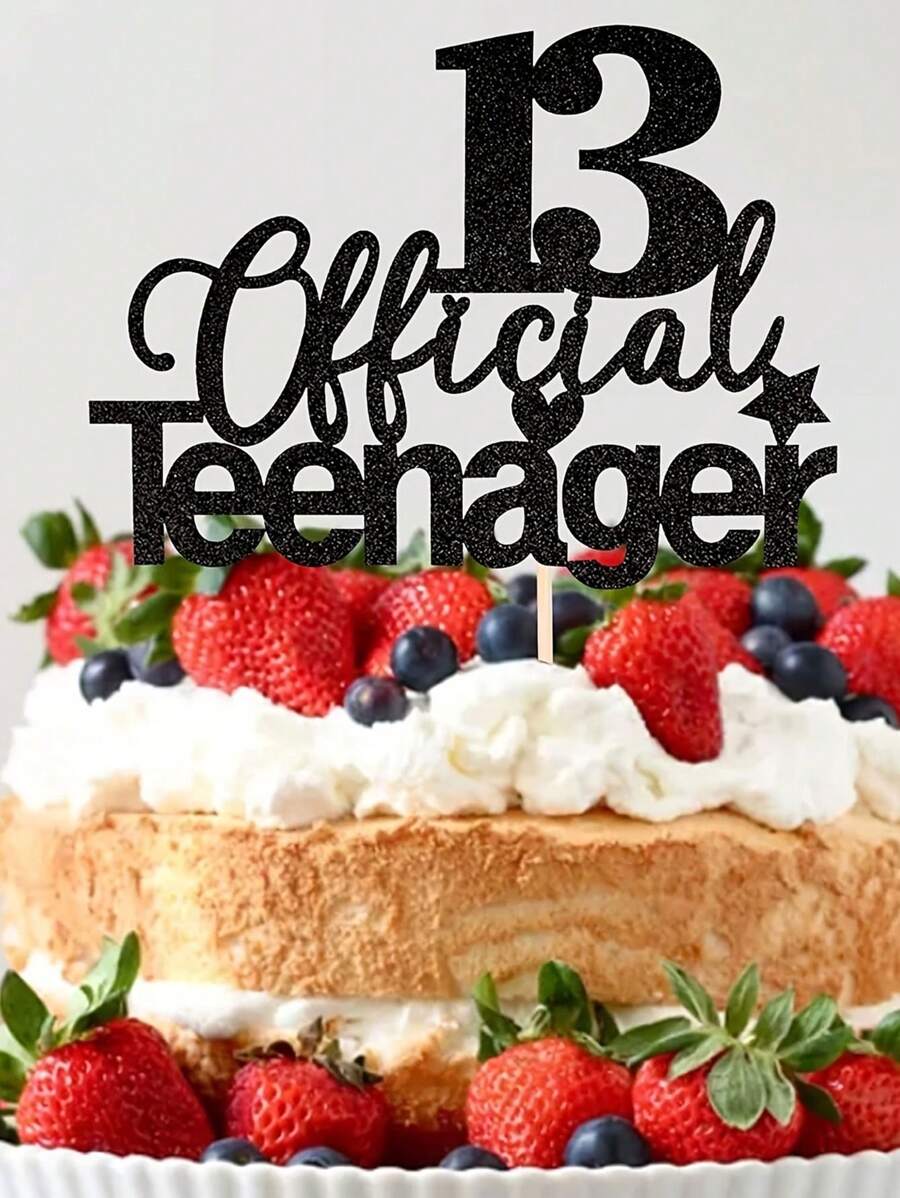 13 Topo de bolo oficial para adolescentes, Cheers To 13 Years Decor ...