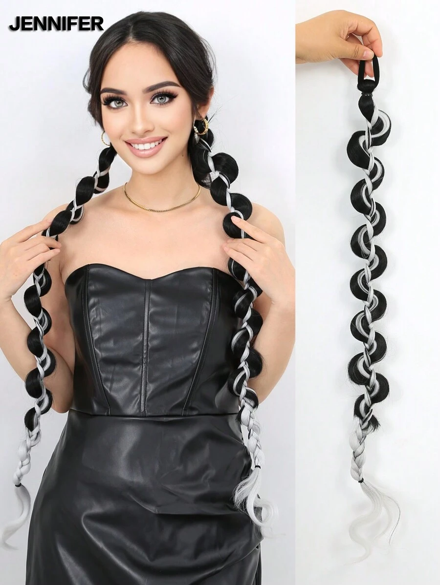 JENNIFER 1 Piece Long Braid 28 Inch Sweet Cool Hot Girl Horsetail ...