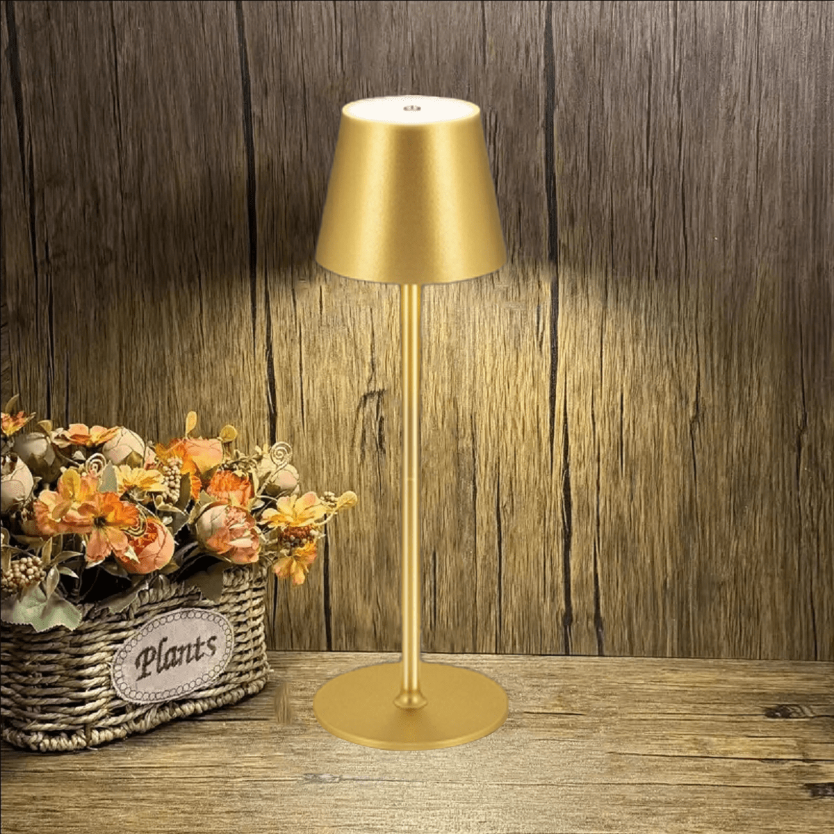 Fashionable Metal Round LED Ambience Table Lamp, Atmospheric, USB ...