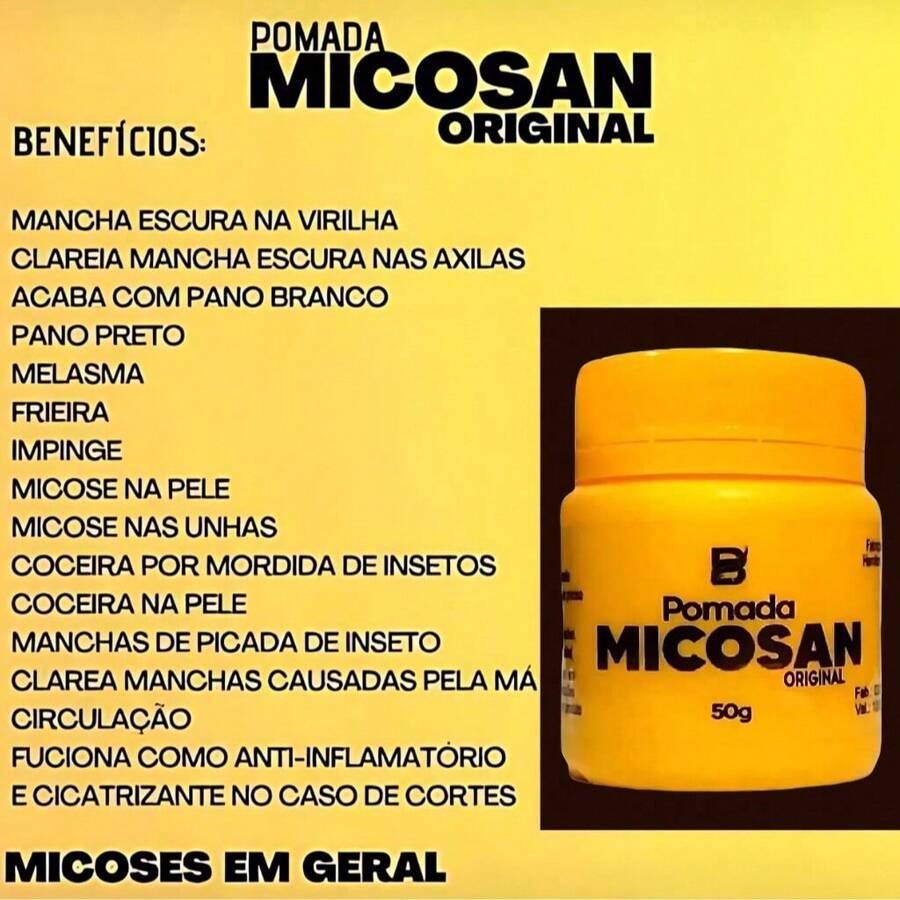 Kit 10 Pomada Micosan 50g Original - Combate Micoses, Clareia Manchas | SHEIN Brasil