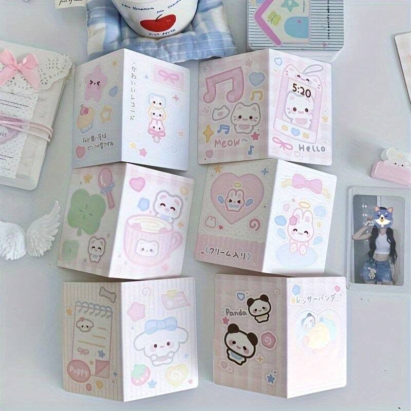 30 piezas Tarjetas plegables lindas y mini estilo Ins, portaetiquetas ...