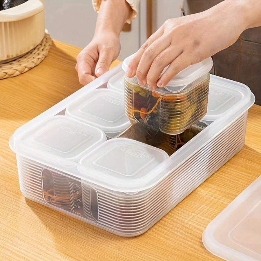 7pcs Freezer-Safe Food Storage Containers Set With Lids - Leakproof ...