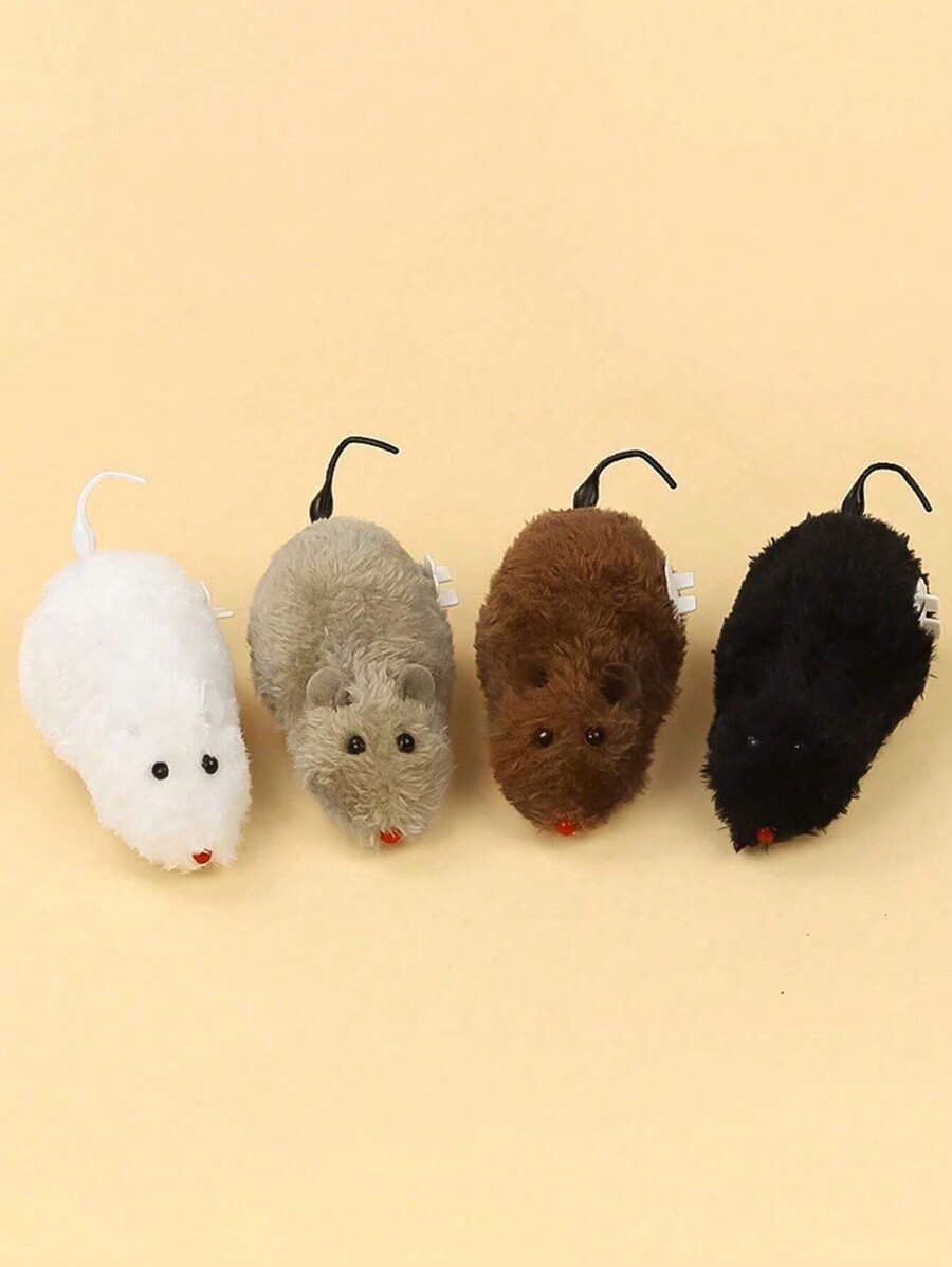 Wind-Up Spring Plush Toy, Realistic Fake Mouse Can Run, Random Colors ...