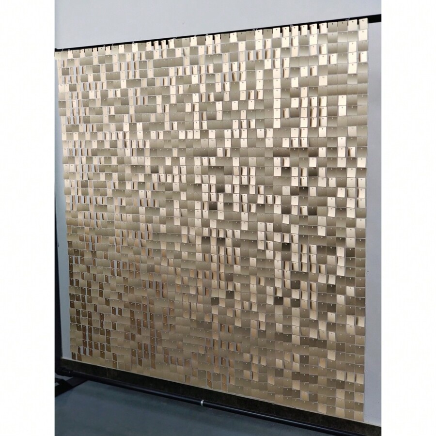 25 Panels 5ft X 5ft Gold Shimmer Wall Backdrop Interlocking Shimmer ...