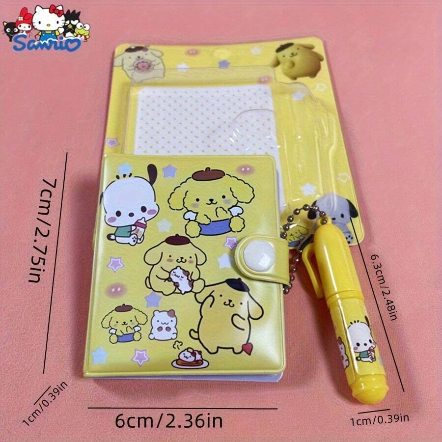 Sanrio 1 Set Sanrio Kuromi Mini Diary Set, Includes Ballpoint Pen ...