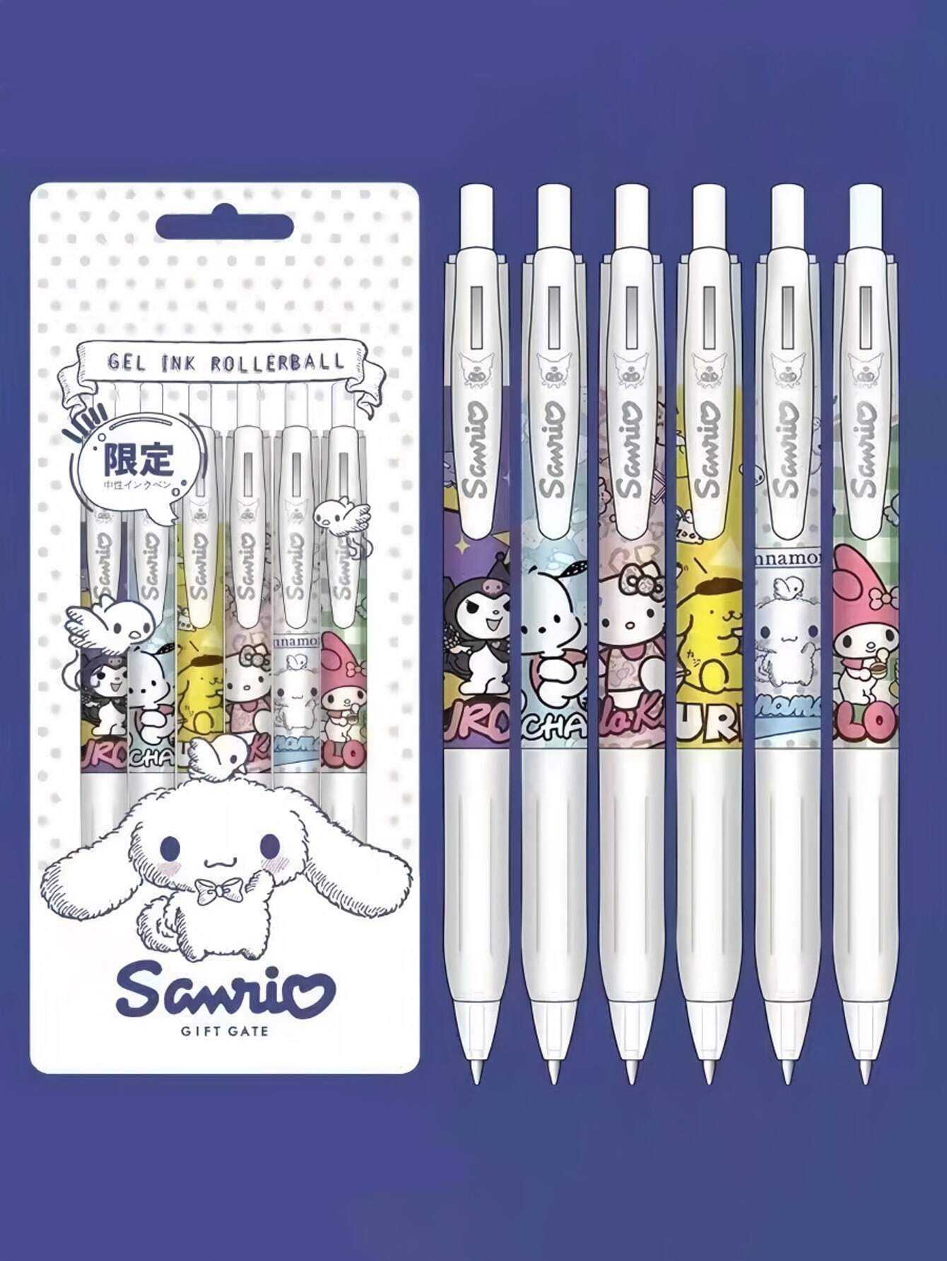 Sanrio 6PCS Sanrio Hello Kitty And Kuromi Children's Cartoon Anime ...