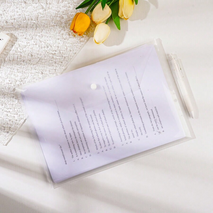 Assorted Plastic Document Folders, Transparent Plastic Folders For ...