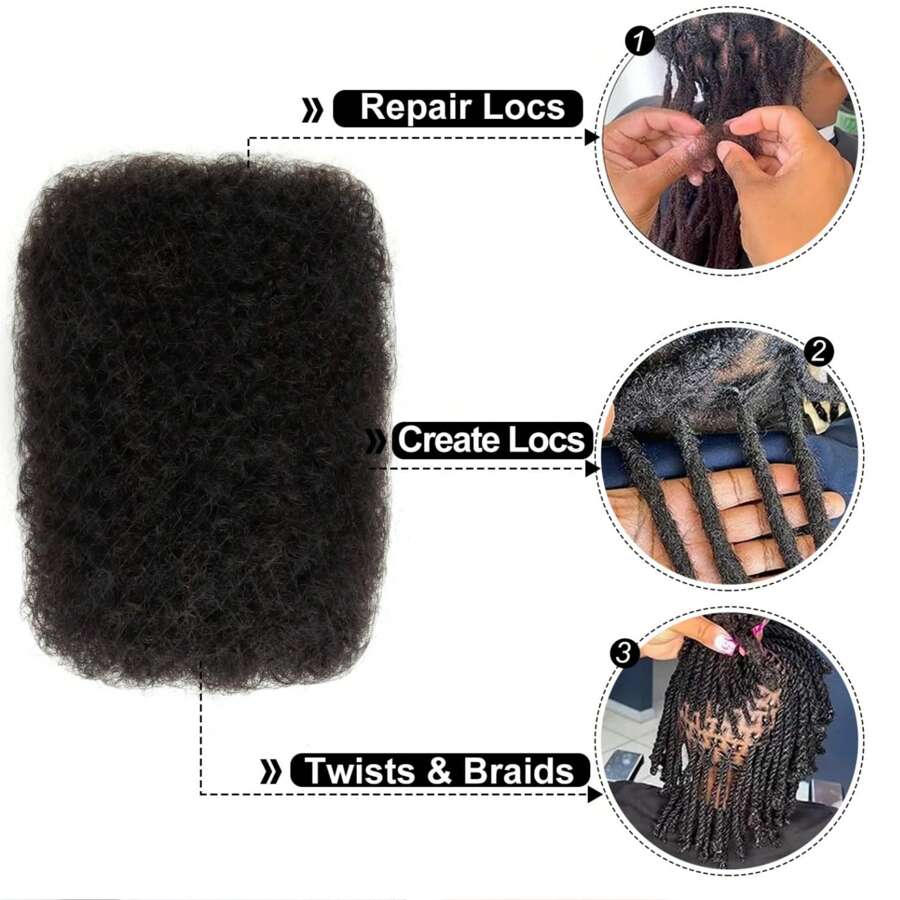 Extensions de cheveux synthétiques bouclés Afro Kinkys en vrac pour les ...
