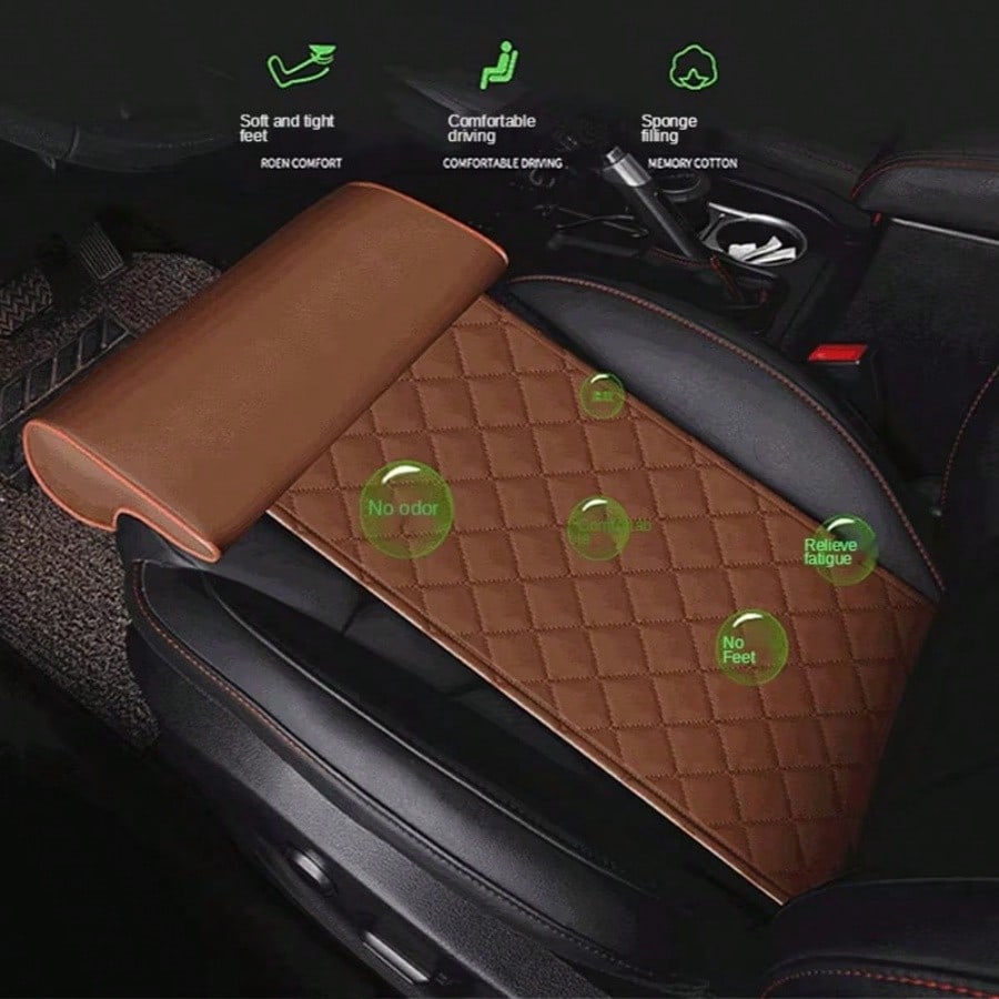 Car Seat Extension Cushion, PU Leather Leg Support Bolster, Car Seat ...