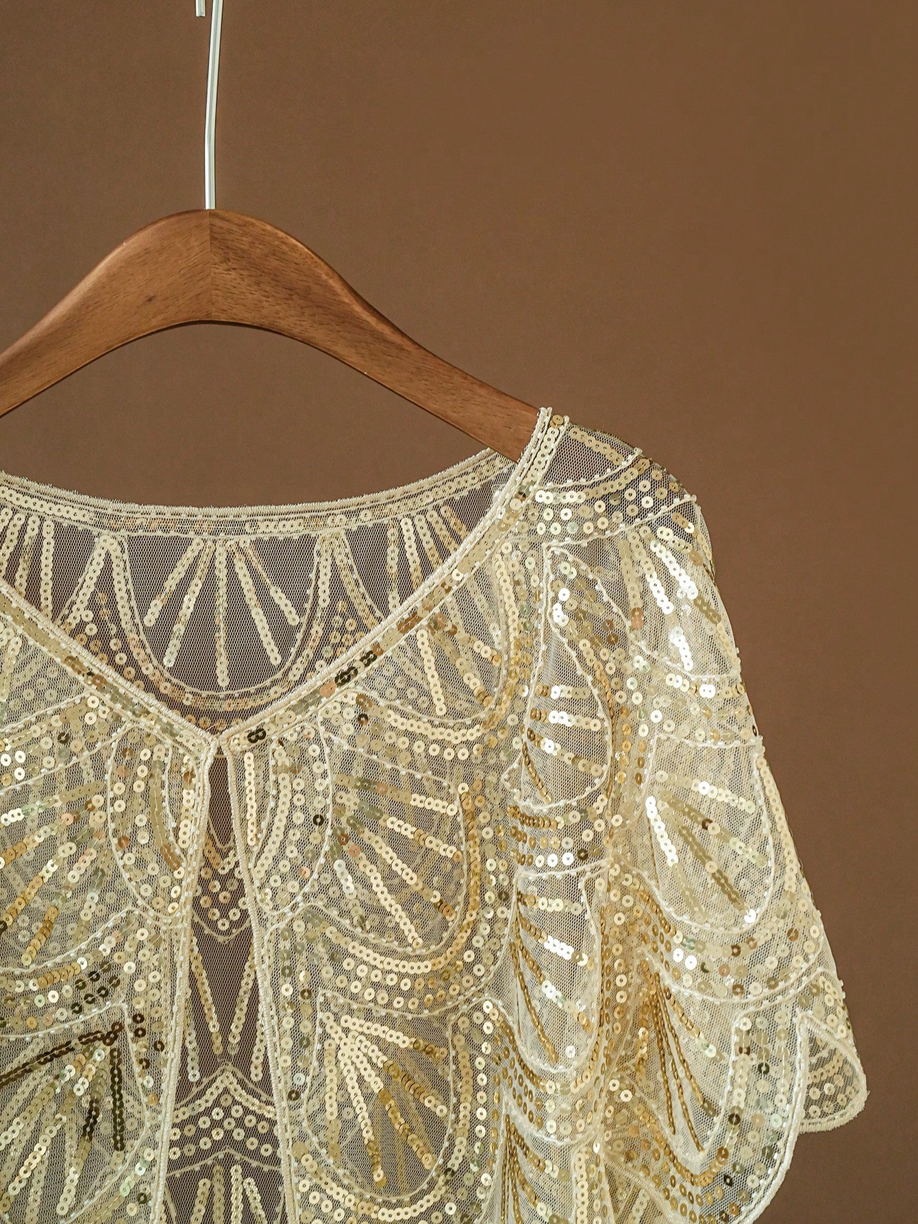 Chal de mujer de estilo vintage de los años 20 con bordado de ...