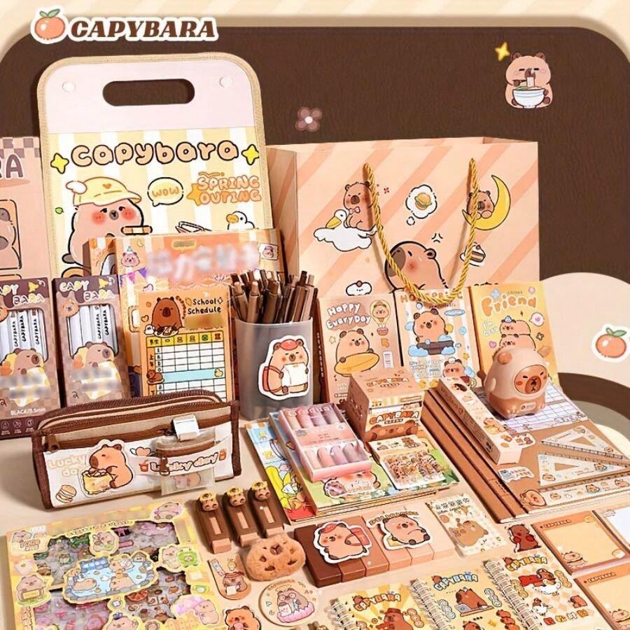 Capybara Series Stationery Gift Box Set High-Value Learning Supplies ...