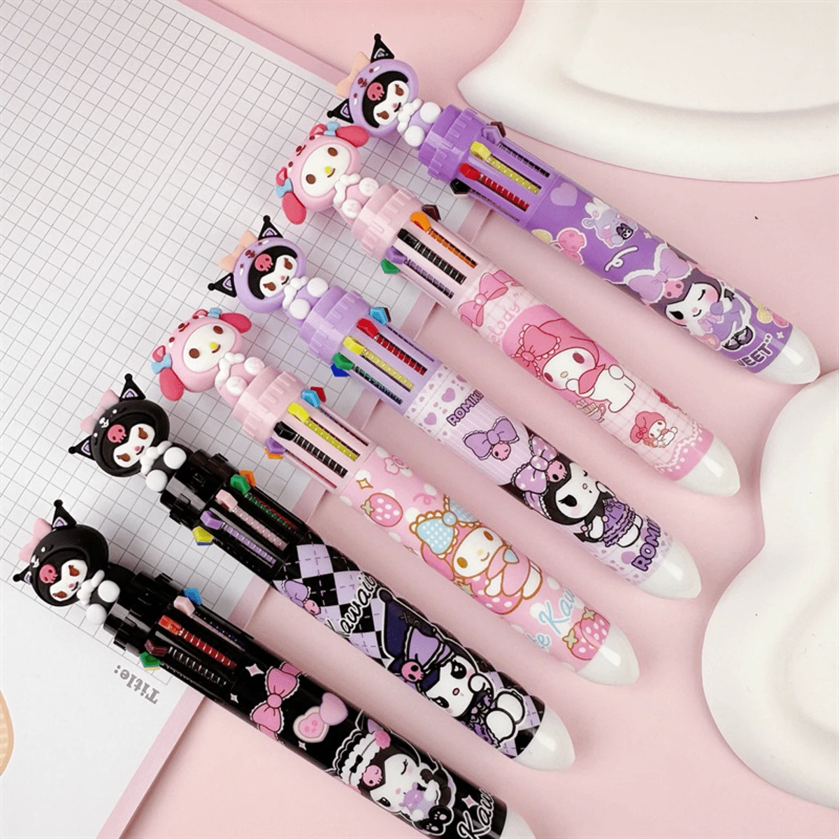 1pc 10-Color Pen Cute Kawaii Figurine Animation Cartoon Character ...