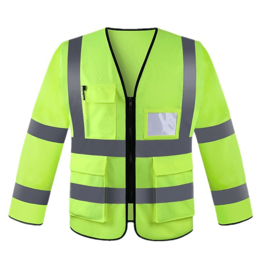 Long Sleeved Reflective Vest Construction Vest Safety Fluorescent ...