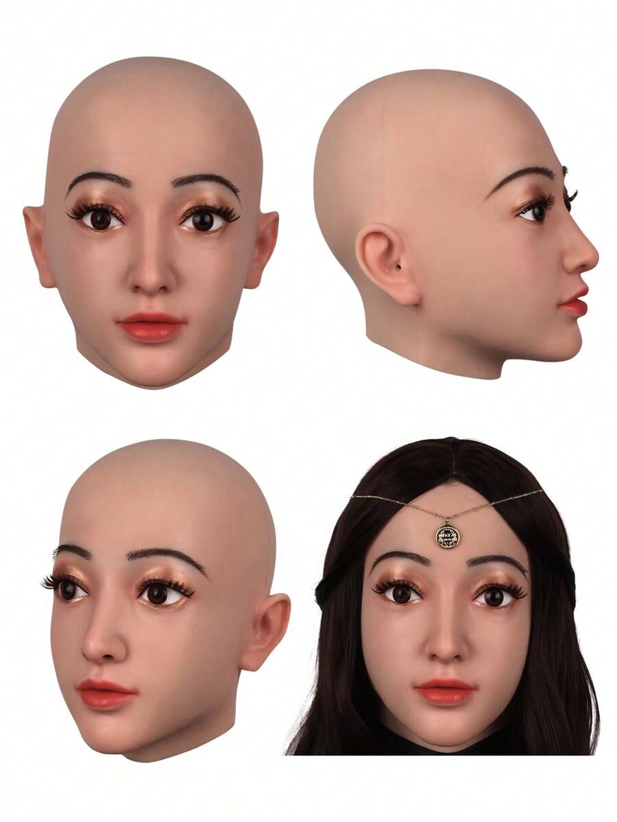 Silicone Realistic Head Mask,Lifelike Beautiful Woman- Claire Face Mask For Crossdresser ...