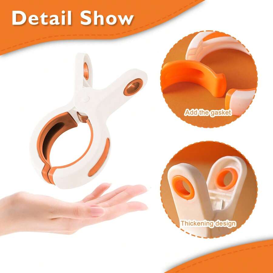 12 Packs Plastic Clothes Pins With Strong Anti-Rust Springs,Heavy Duty ...