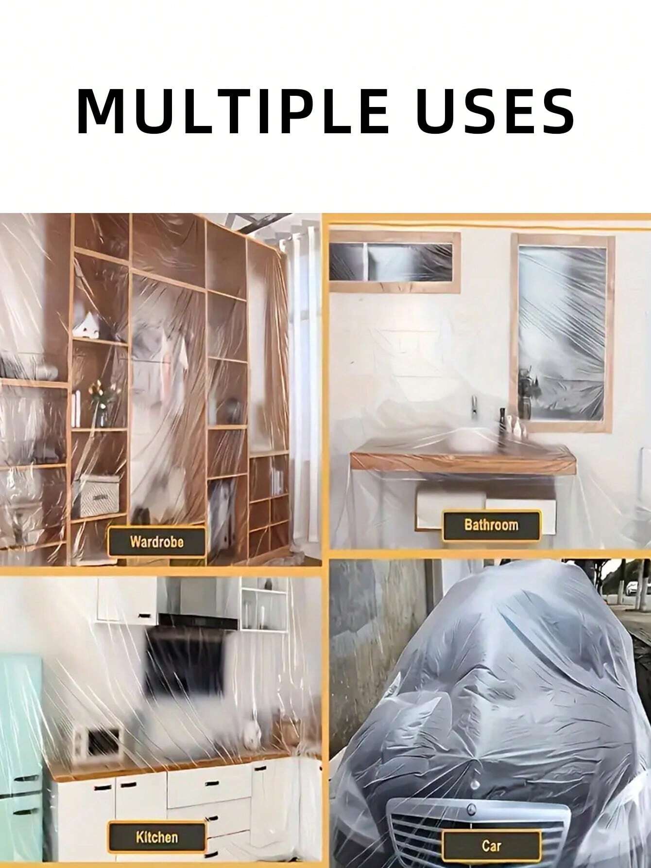 One-Time Use Furniture Dust Cover Film & Paper Protective Covers, No ...