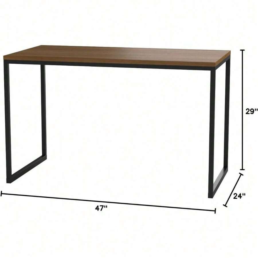 ZINUS Jennifer 55 Inch White Frame Desk, Computer Workstation, Office ...