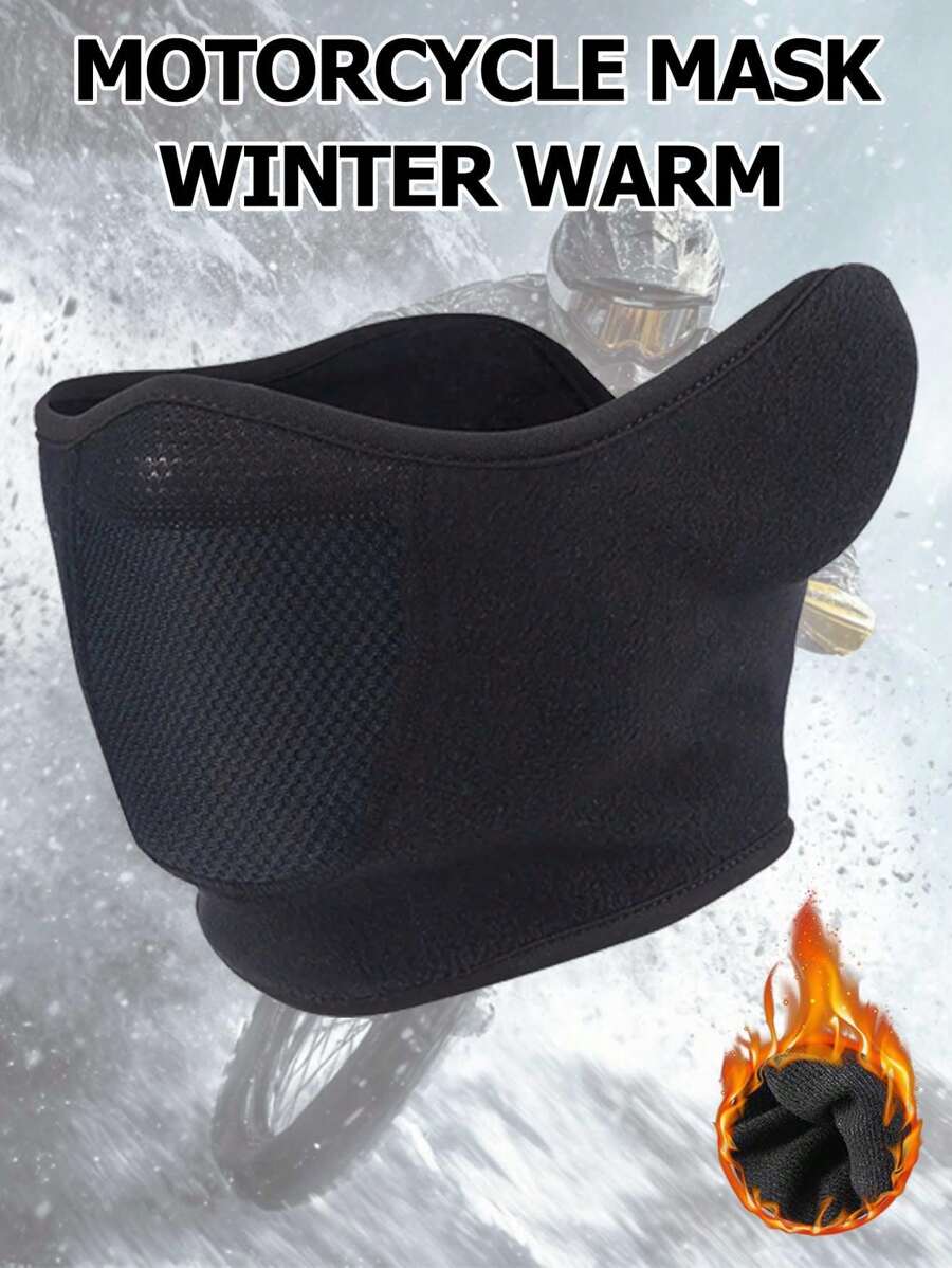 Motorcycle Cycling Face Mask Black Balaclava Windproof Ear Motorcycle ...