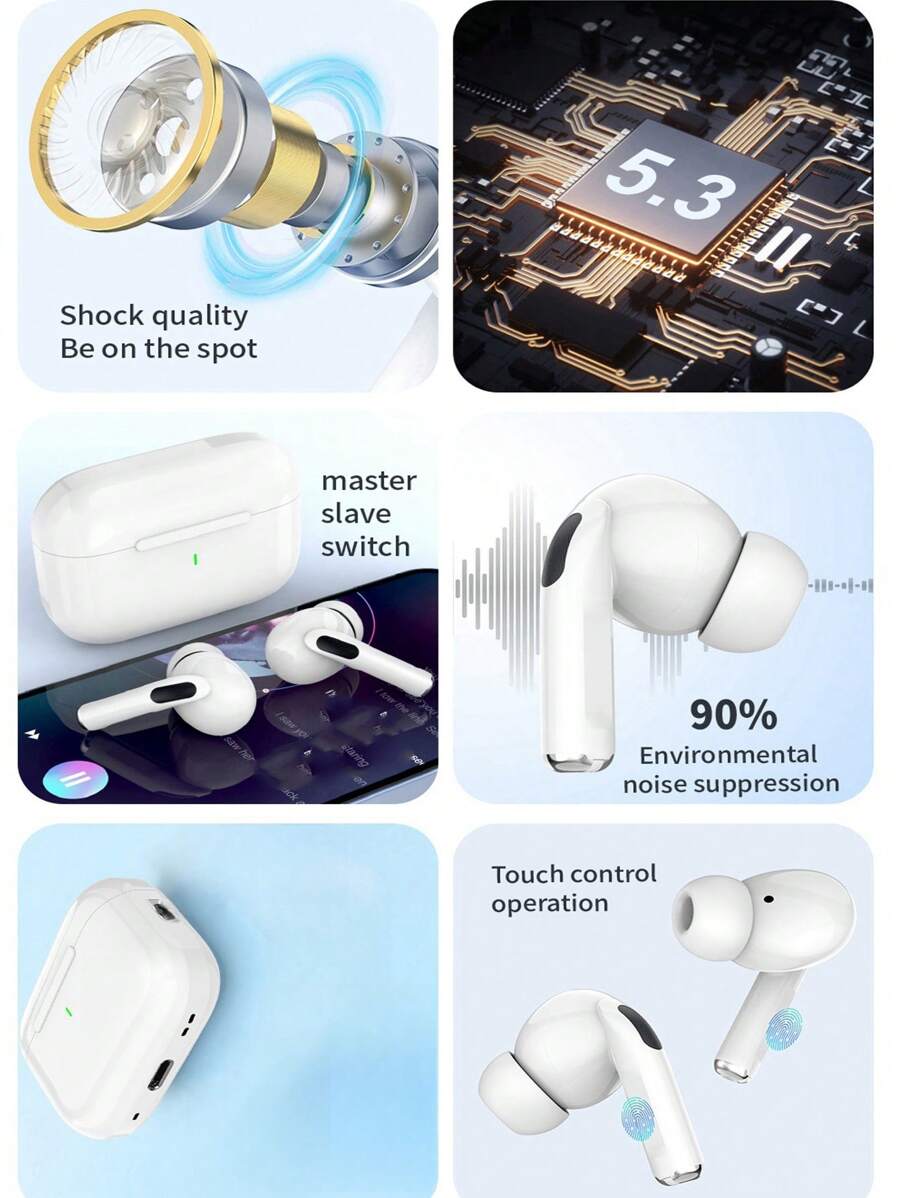 TWS Wireless 5.3 Wireless Headset Sport Headset Stereo, Mobile Hi-Fi ...