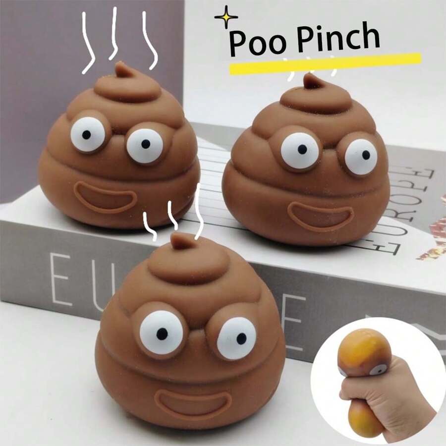 1pc Stress Relief Decompression Toys Poop Gadgets TPR Quirky Spoof Vent ...