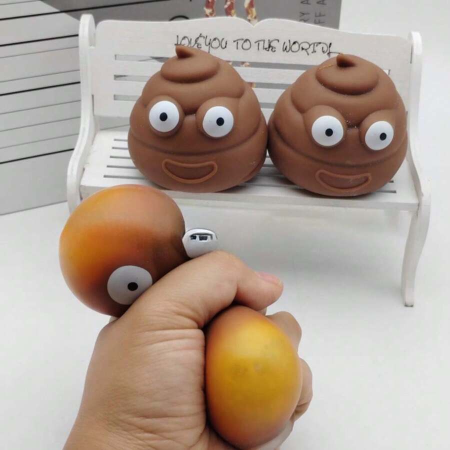1pc Stress Relief Decompression Toys Poop Gadgets TPR Quirky Spoof Vent ...