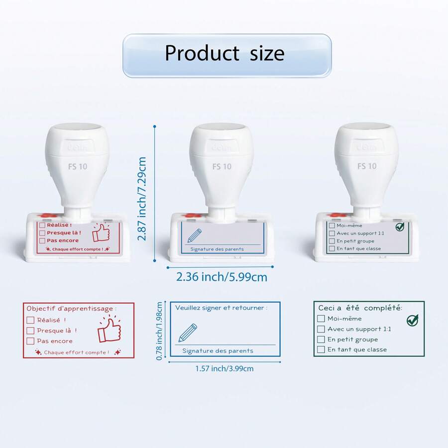 French Teachers Stamp Set, Checkboxes Level Teacher Stamp, Graded ...