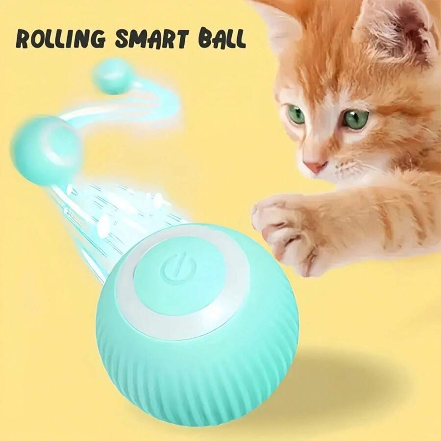 Cat Interactive Ball Smart Cat Toys Indoor Automatic Rolling Magic Ball ...