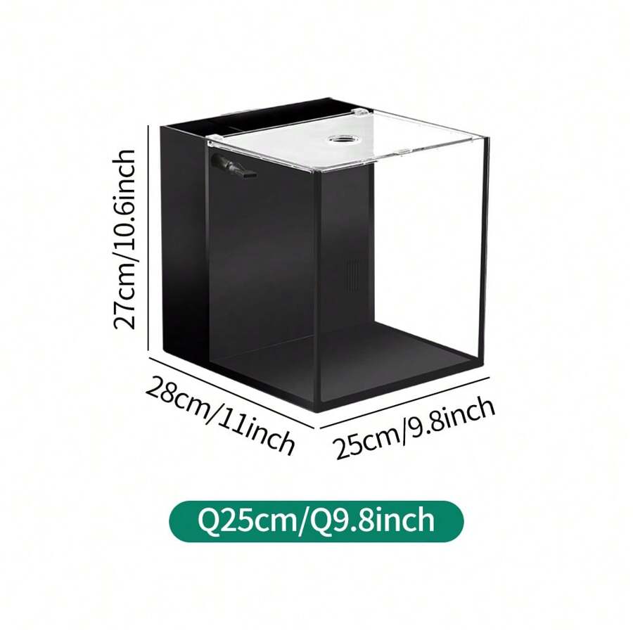 Back Filter Tank Mini Aquatic Grass Landscaping Small Fish Tank Glass ...