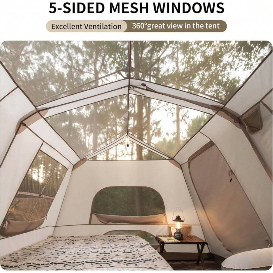 Naturehike Village Camping Tent,4/6/8 Person Tents For Camping, 60S ...