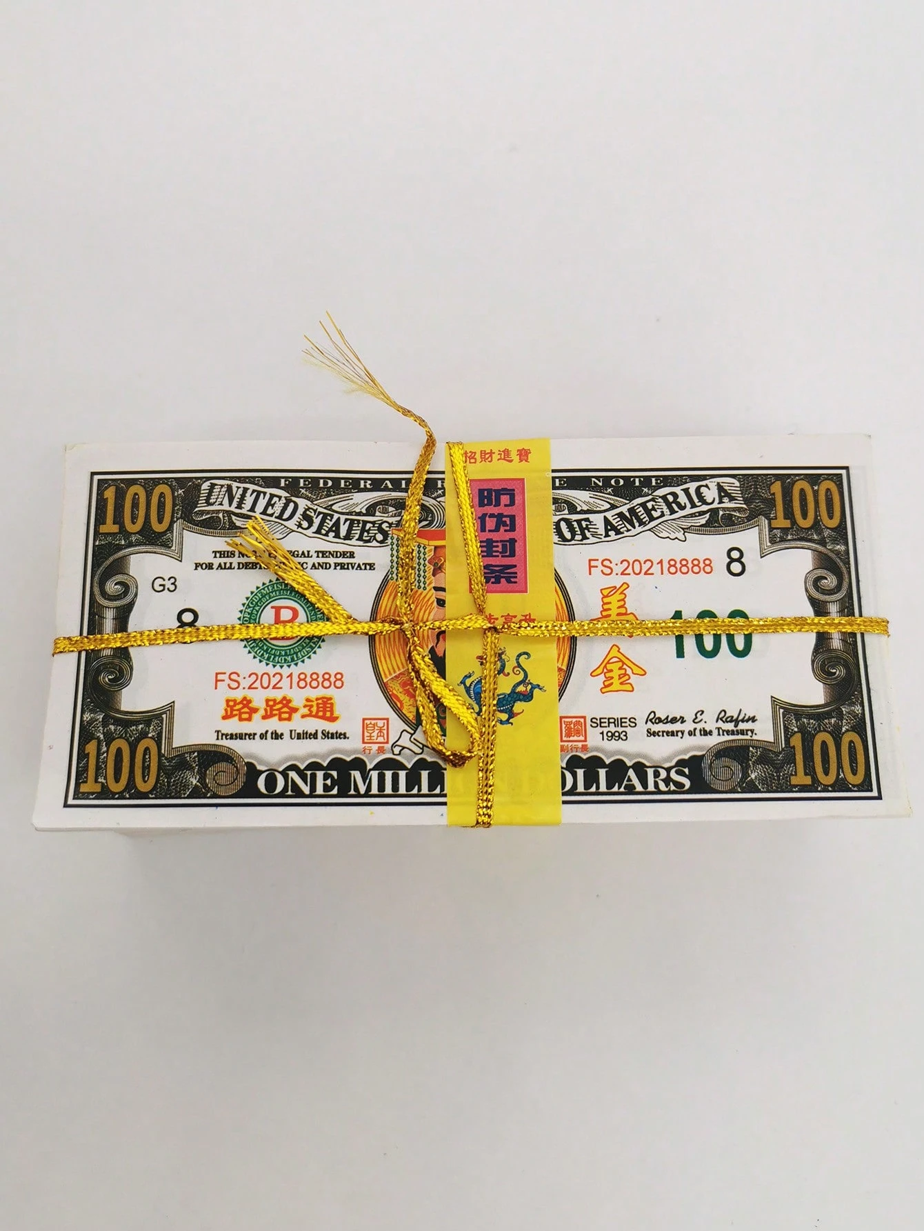 10 Packs Of $100 Replica Paper Money, Universal Joss Paper Ingot ...